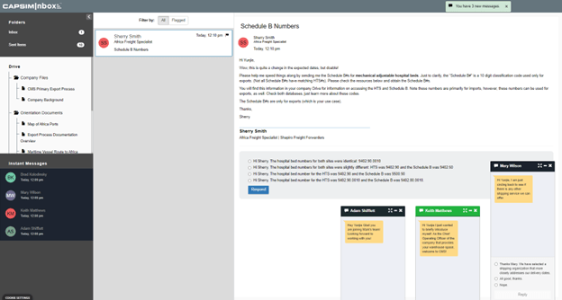 Introducing CapsimInbox: Exporting