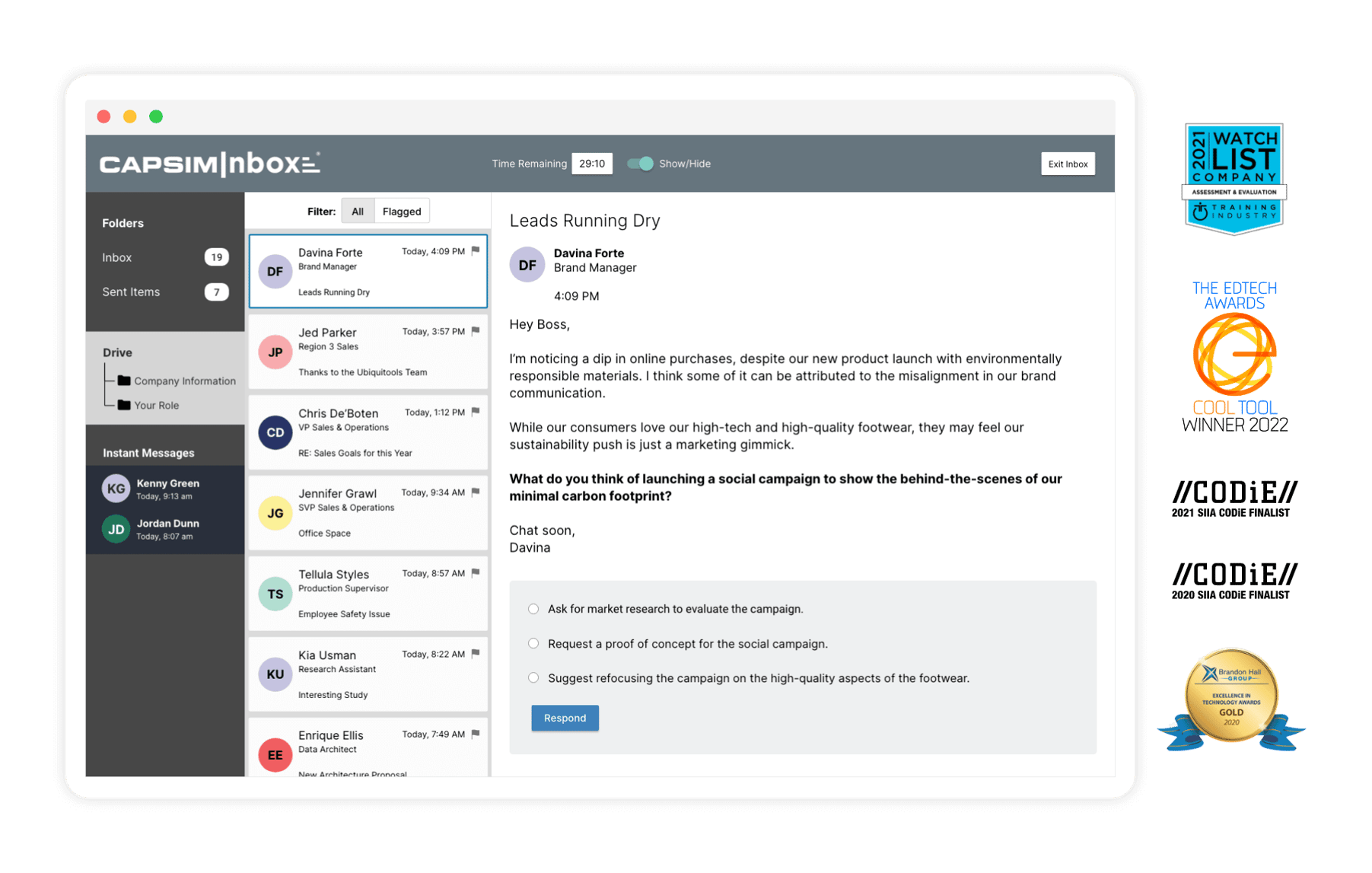 Capsim | CapsimInbox Demo for Businesses